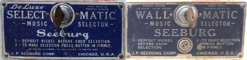 Seeburg Jukebox selector box in beetle plastic