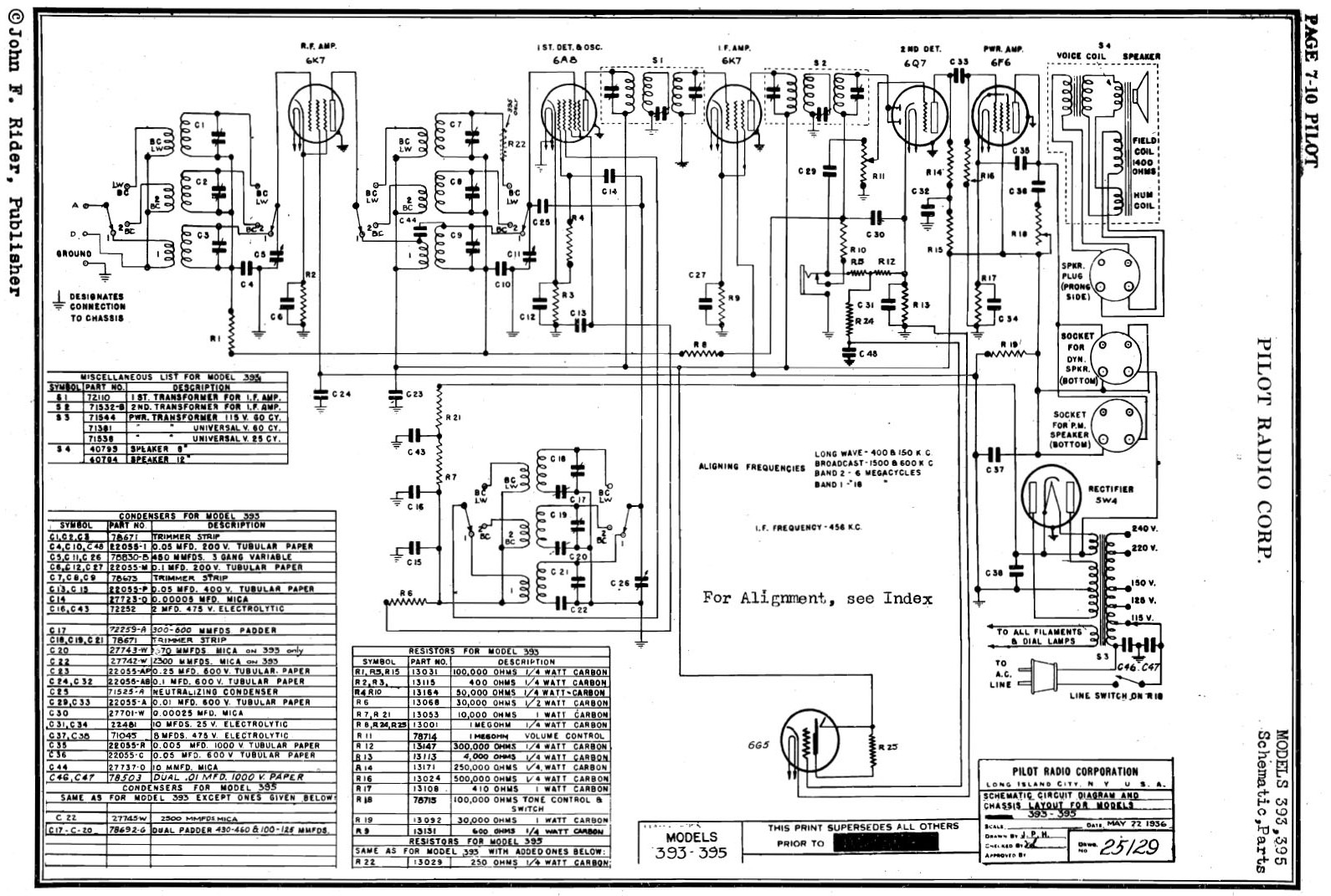 Pilot Radio model 395