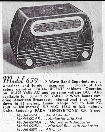 Fada 659 blue catalin