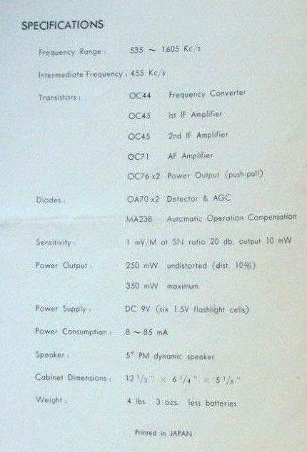 Majestic 900 Black Magic transistor radio