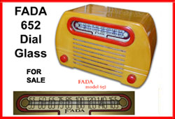 Antique Radios for Sale, FADA dial glass