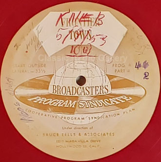 Old Time Radio Transcription Disc Collection