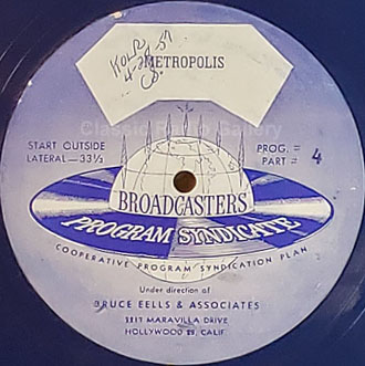 Old Time Radio Transcription Disc Collection